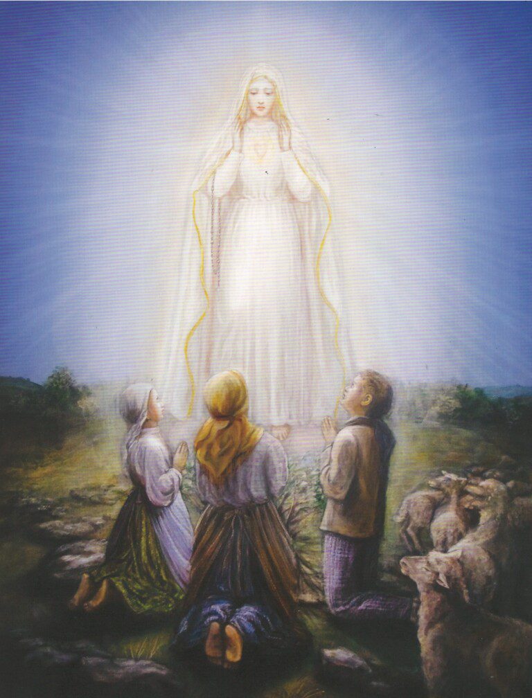 (Original) Holy Family Apparition at Fatima - Holy Card - Benedictines ...